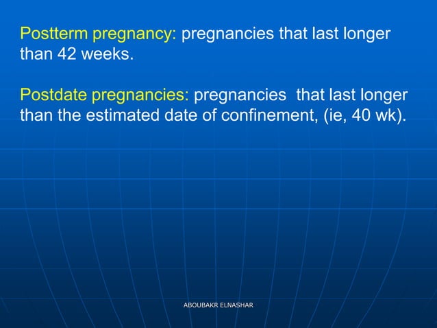 Postdate pregnancy | PDF