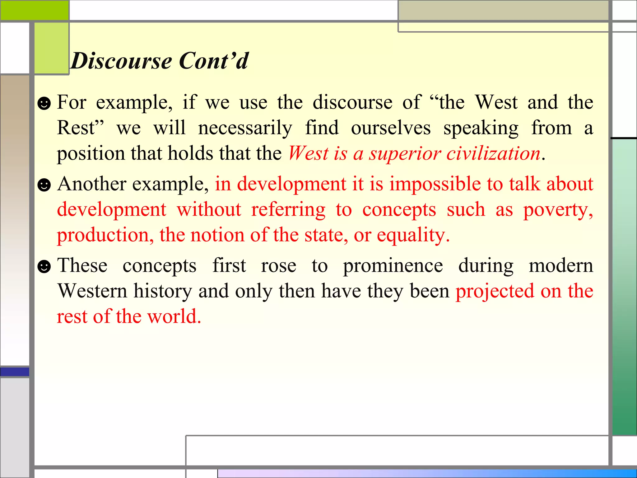 Post Development Theory Ppt