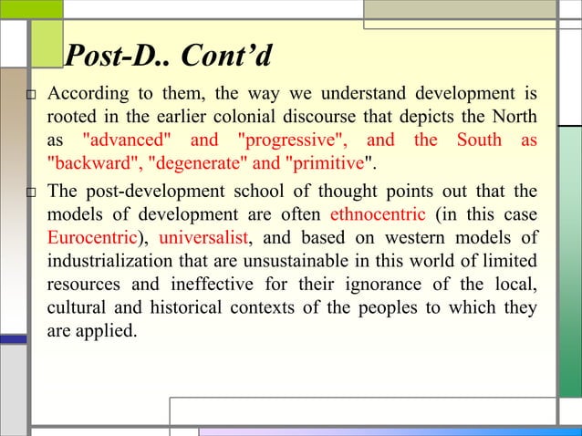 Post development theory | PPT