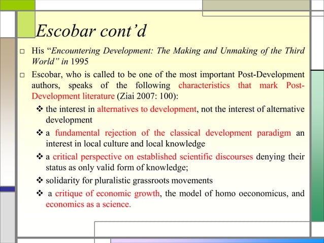 Post development theory | PPT