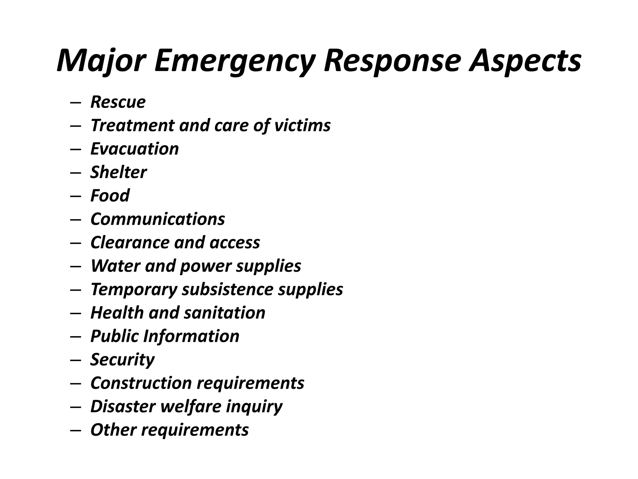 Post disaster mangement | PPT