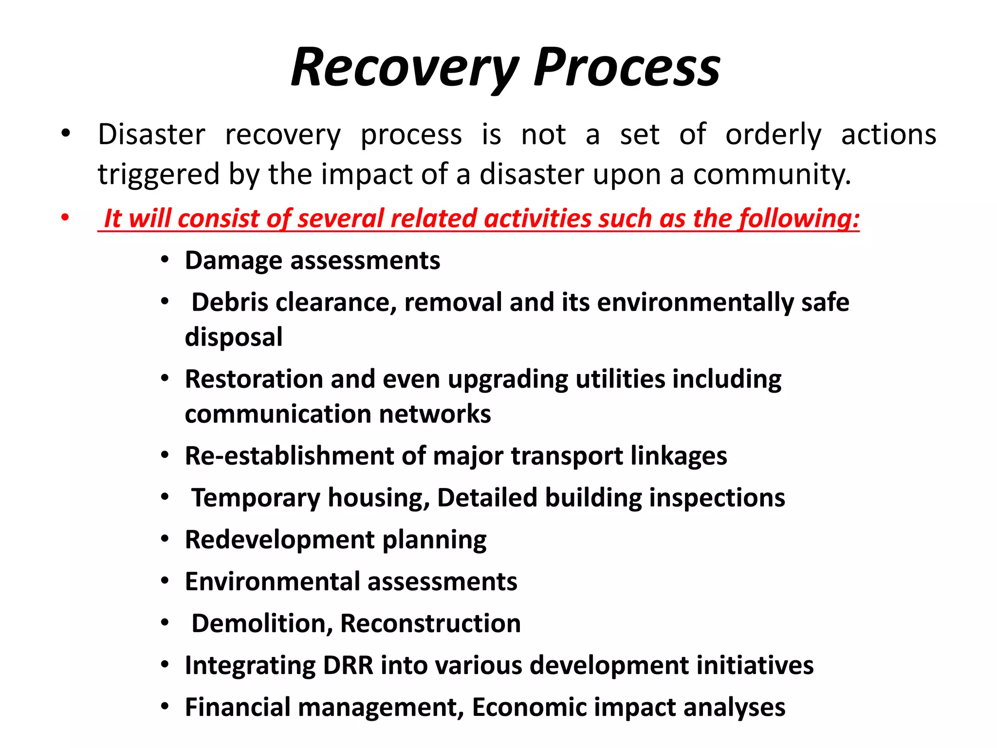 Post disaster mangement | PPT