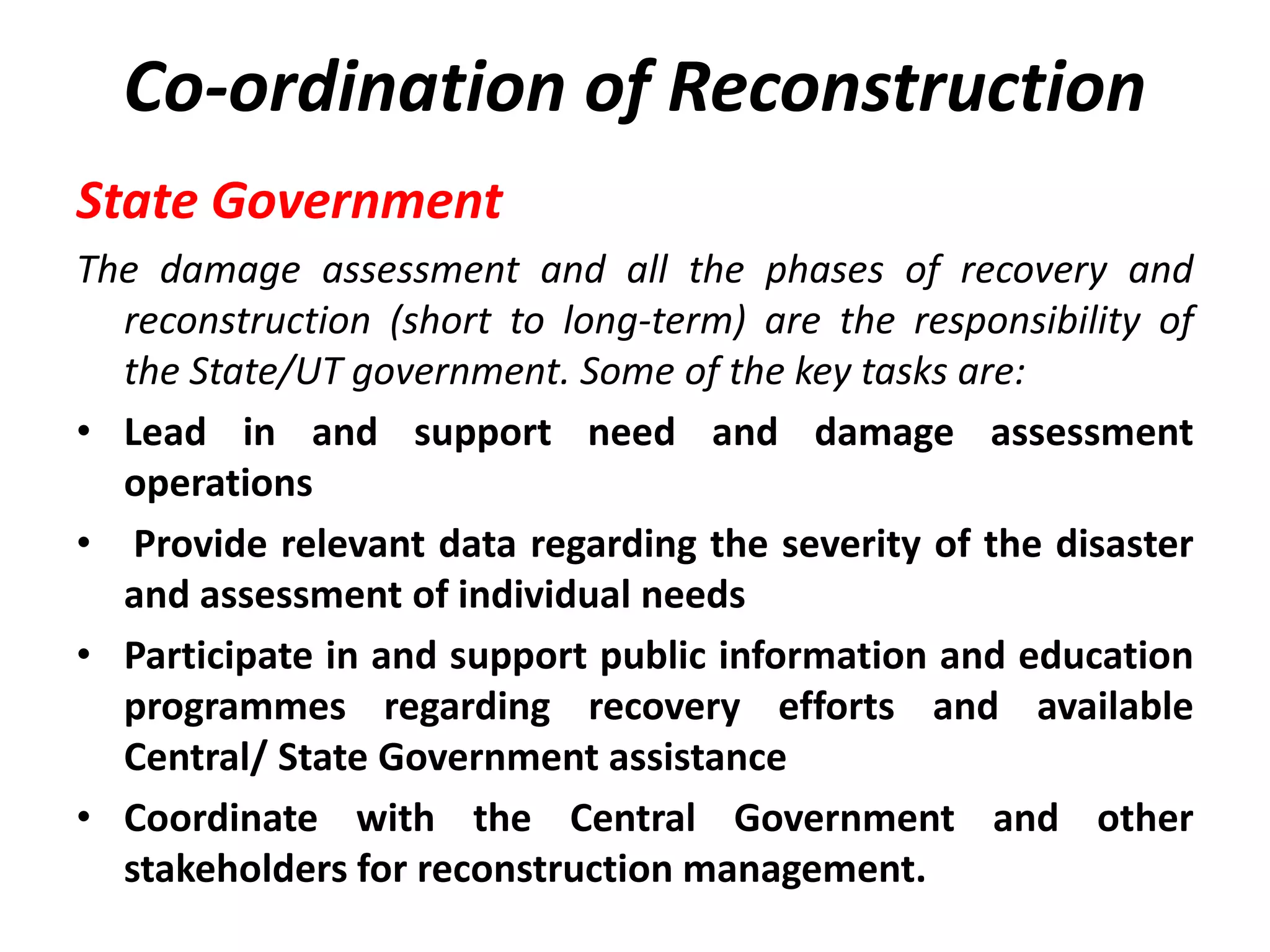 Post disaster mangement | PPT