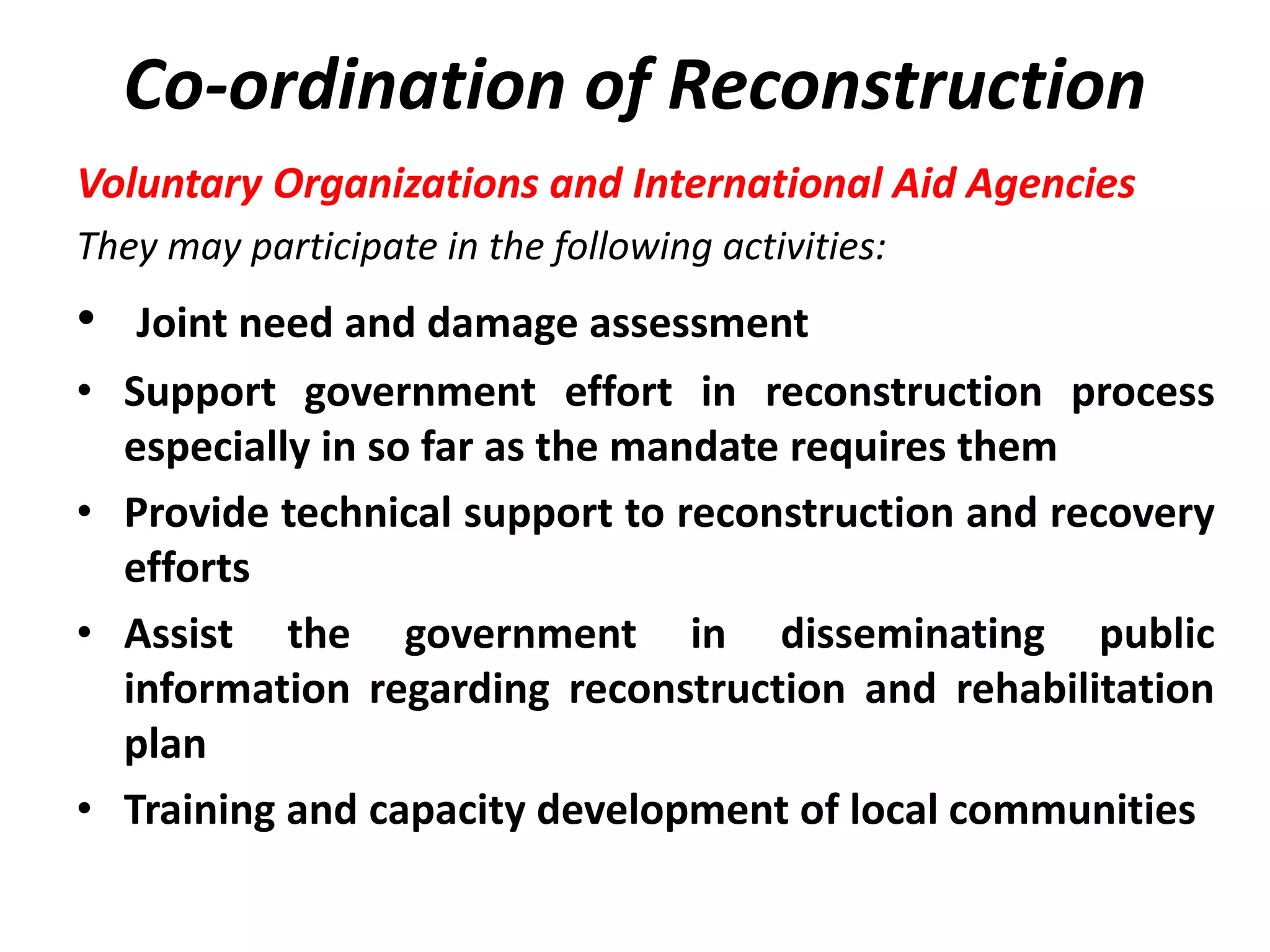 Post disaster mangement | PPT