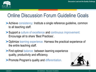 Post University's Online Discussion Forum Guideline | PPTX