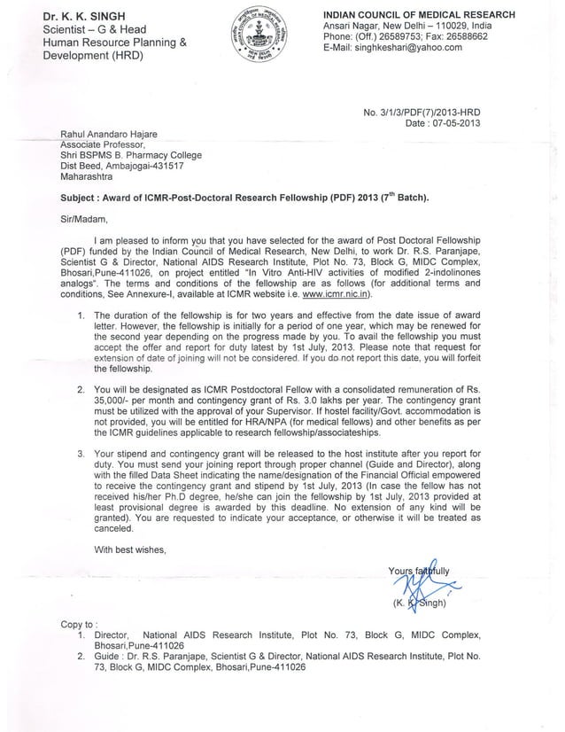 Post doc award | PDF