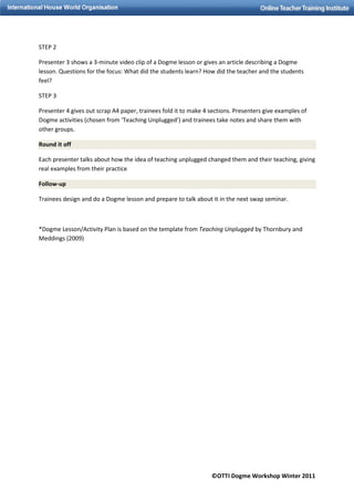 Dogme Workshop Materials | PDF