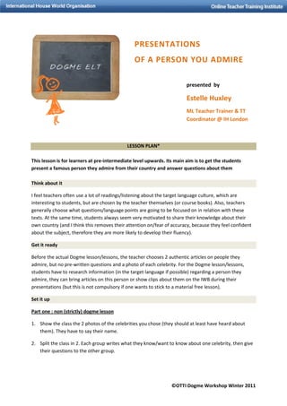 Dogme Workshop Materials | PDF