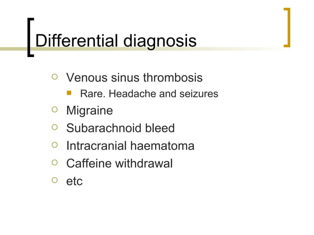 Post Dural Puncture Headache | PPT