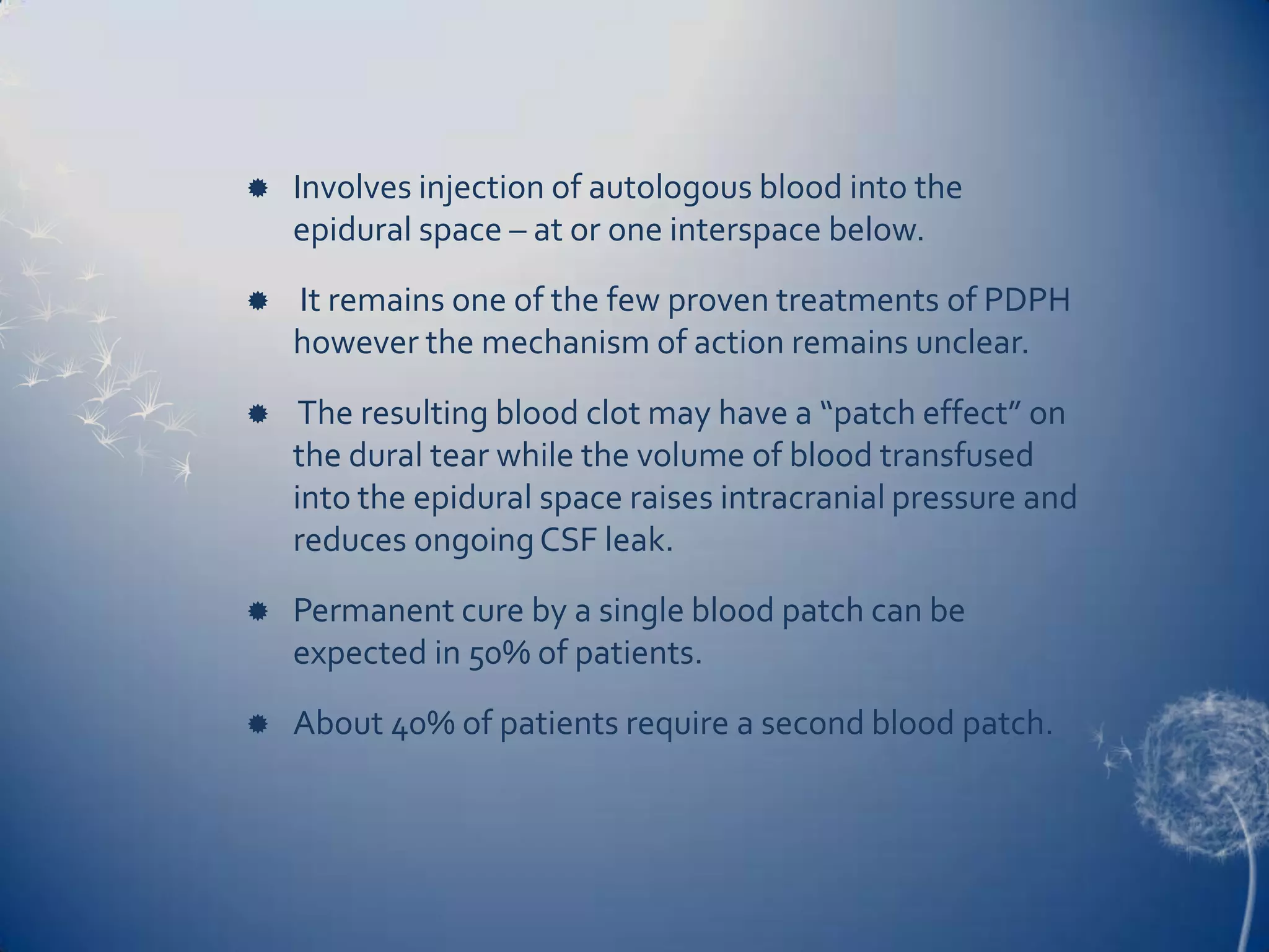 Post Dural Puncture Headache | PPTX