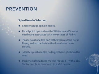 Post Dural Puncture Headache | PPTX