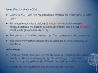 Post Dural Puncture Headache | PPTX