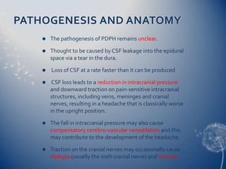 Post Dural Puncture Headache | PPTX
