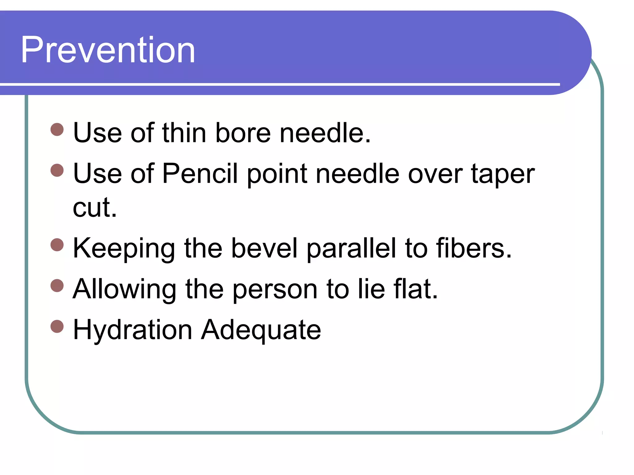 Post dural puncture headache | PPT