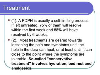 Post dural puncture headache | PPT