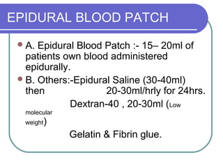 Post dural puncture headache | PPT