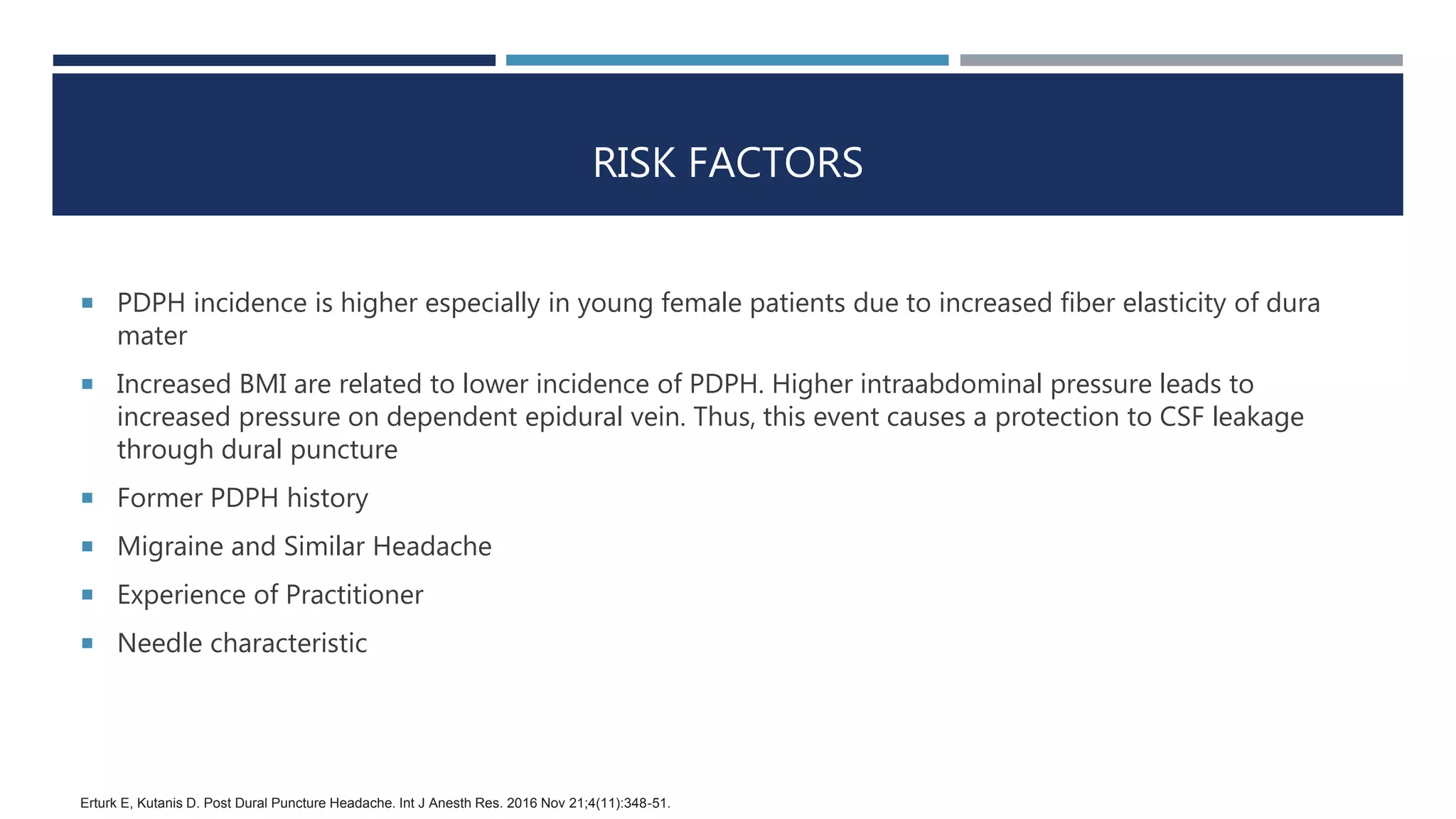 Post Dural Puncture Headache | PPTX