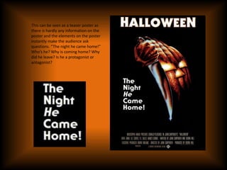 Poster ananlysis (1978) halloween | PPTX