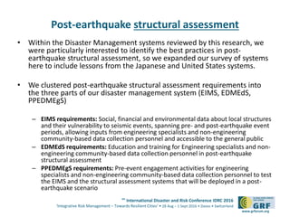 Post-Earthquake Disaster Management and Structural Assessments, Mr ...
