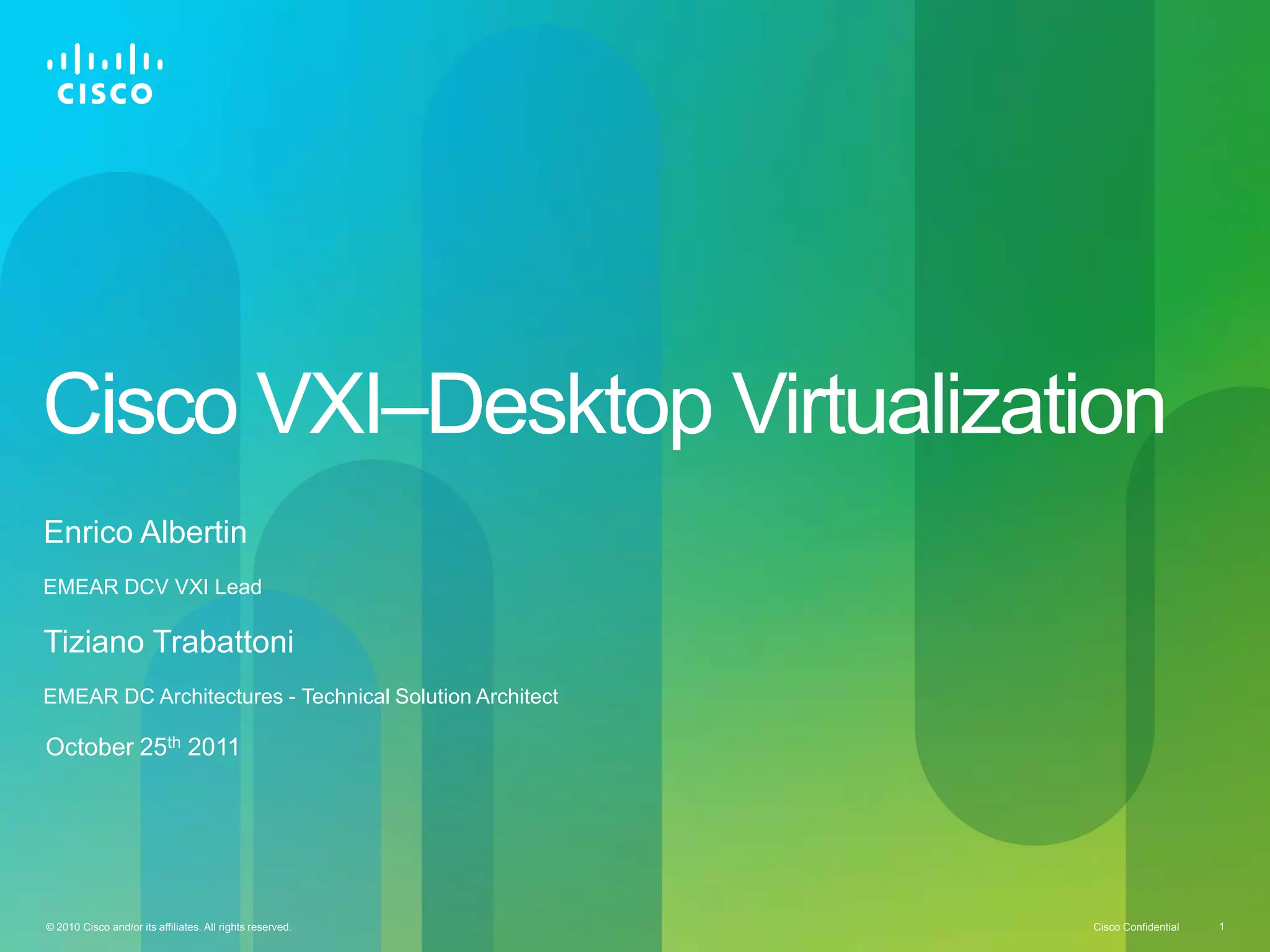 Cisco VXI--Desktop Virtualization | PPTX
