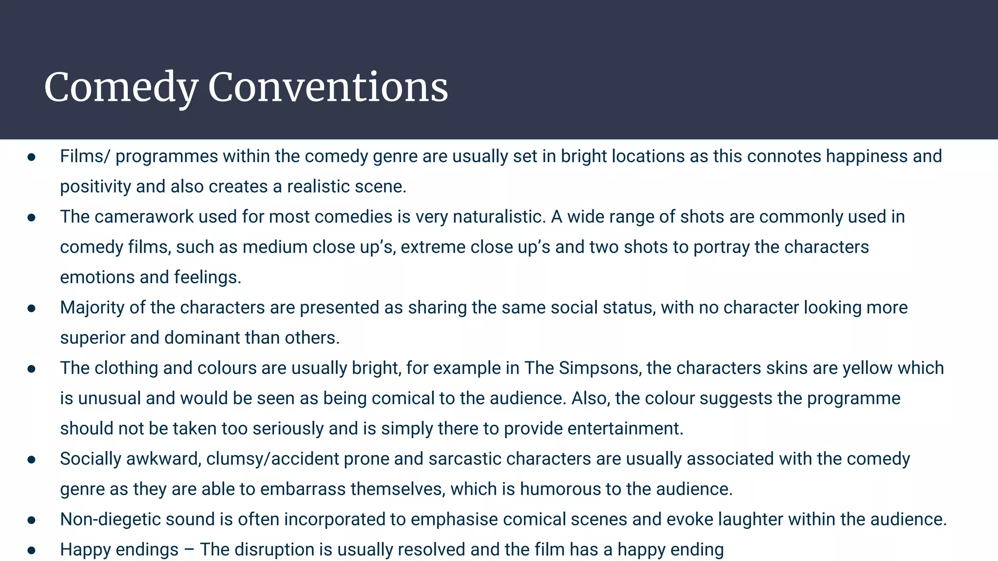 A2 Level Media Comedy Drama Codes & Conventions | PPTX
