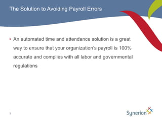 Payroll Errors and How to Avoid Them | PPT