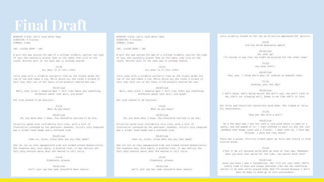 Script and Storyboard Development | PPT