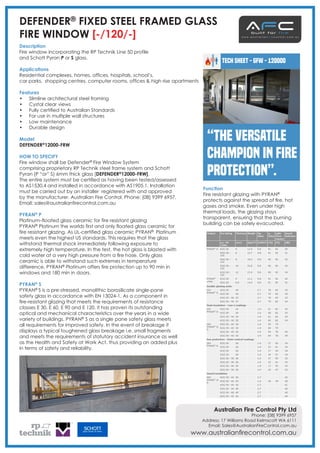 Post e glass fire rated windows australian fire control spec sheet12000 ...