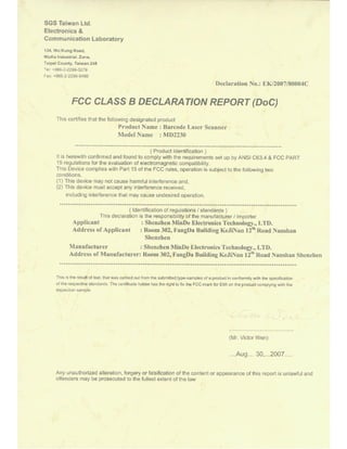 Postek Certificate | PDF