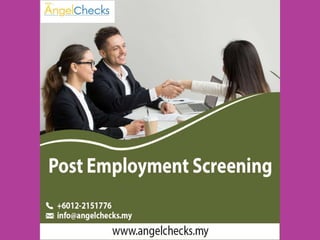 Post employment screening | PPTX | Careers