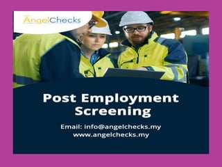 Post employment screening | PPTX | Careers