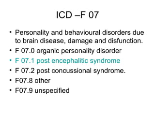 Post Encephalitic Syndrome | PPT