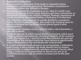POST ENDODONTIC RESTORATION POST AND CORE.pptx