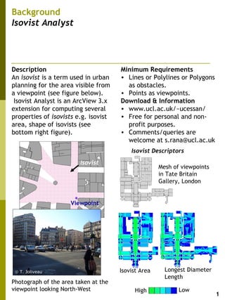 Isovist Analyst Extension for ESRI ArcView/ArcMap | PPT