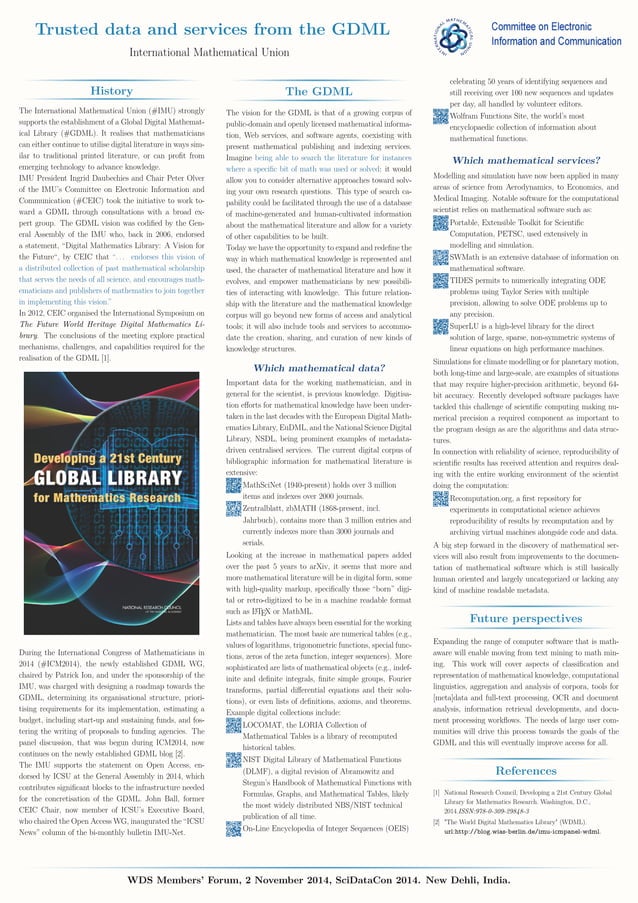 Trusted data and services from the GDML | PDF