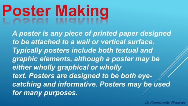 Poster Making ...How to make Poster or an Invitation Card | PPT