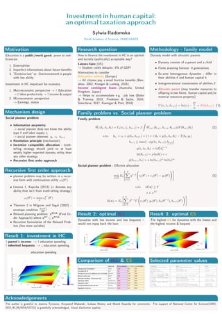 poster Investment in human capital: an optimal taxation approach | PDF