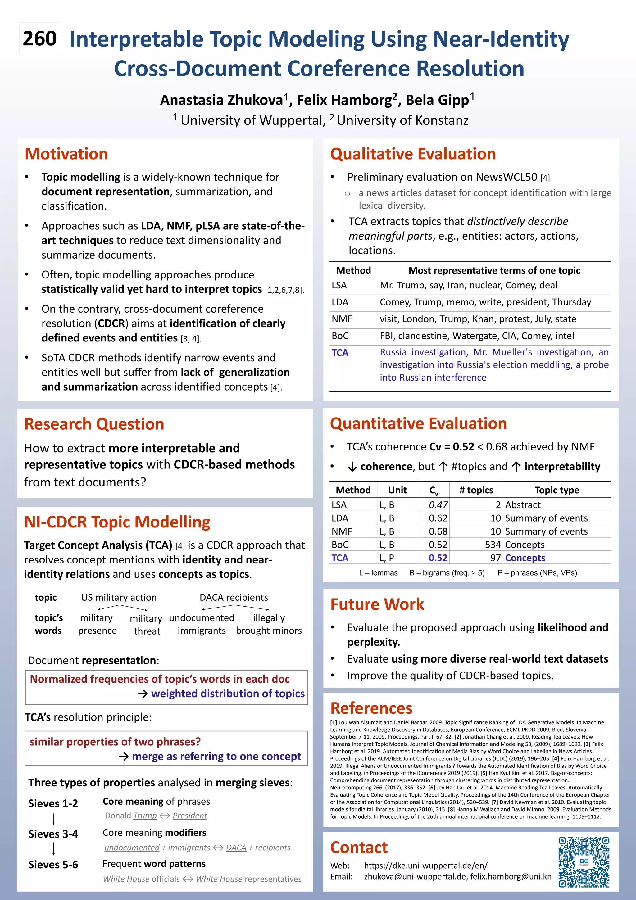 Interpretable Topic Modeling Using Near-Identity Cross-Document Coreference Resolution | PDF