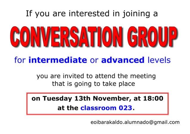 Poster conversation group | PDF