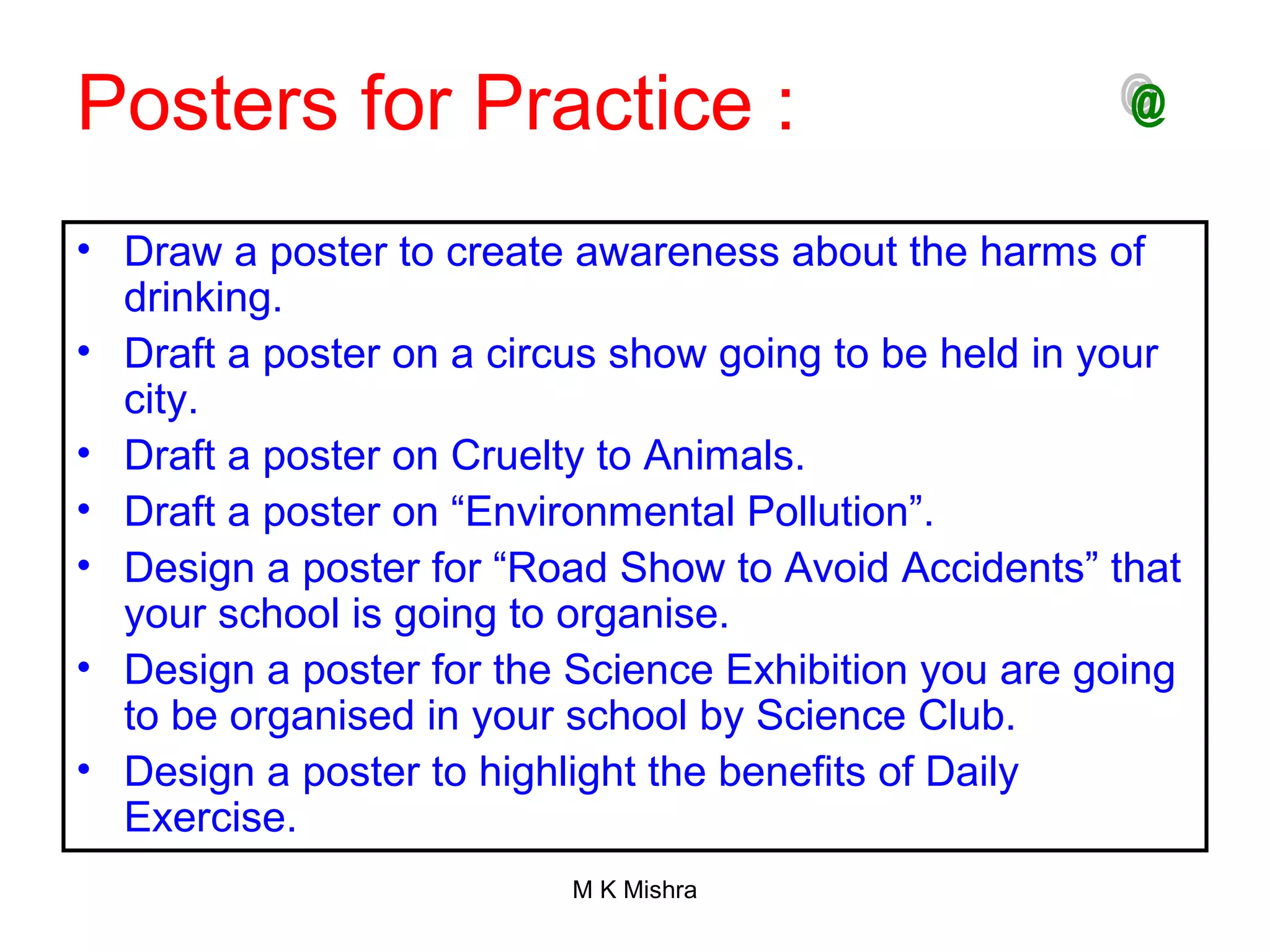 Poster designing---class-xii-cbse | PPT