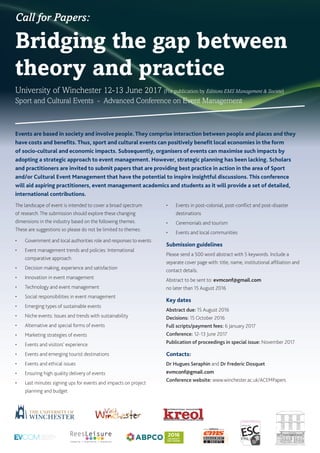 Advanced Conference Event Management (June 2017, 12-13) | PDF | Events