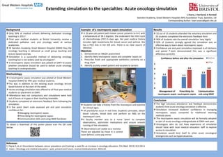 #7 Extending Simulation to the Specialists: Acute Oncology Simulation | PPT