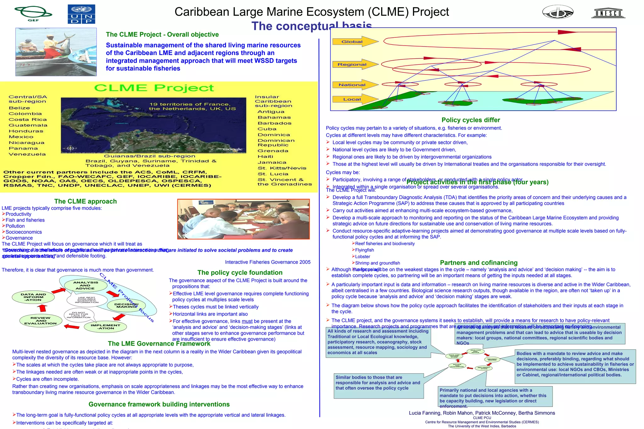 Poster Presentation: Caribbean Large Marine Ecosystem (CLME) Project ...