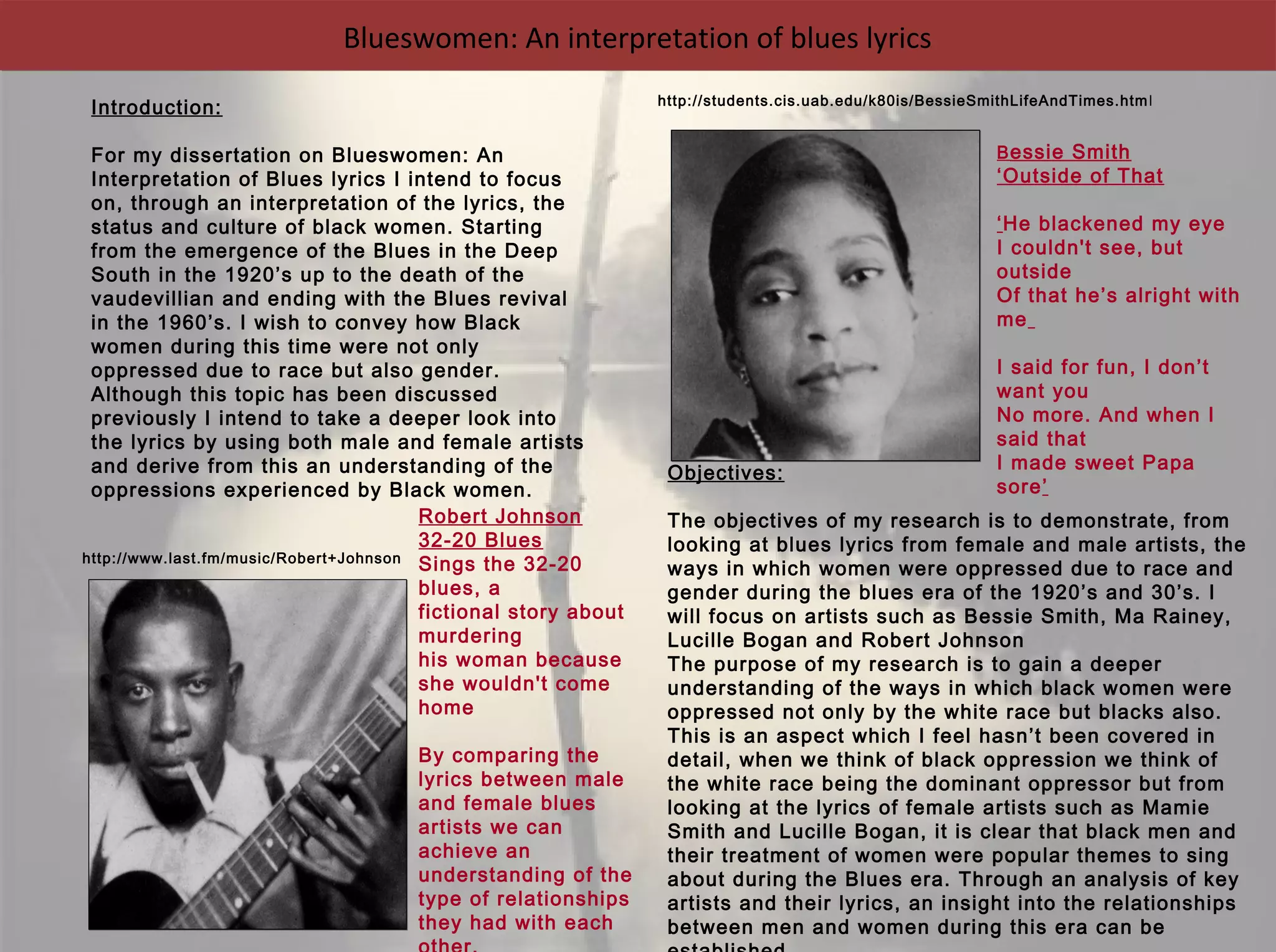 Poster 1 intro | PPT | Blues | Music
