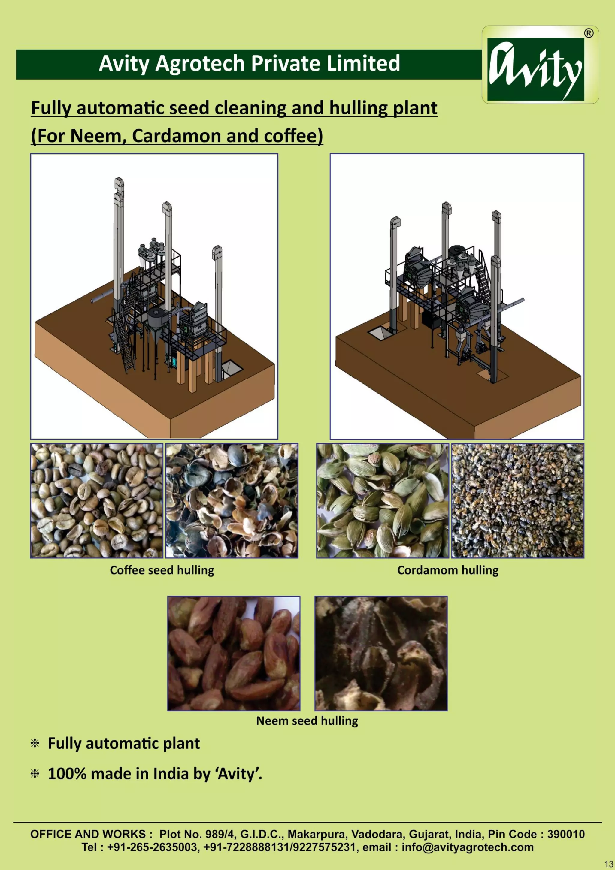 neem coffee and cardamom hulling plant | PDF
