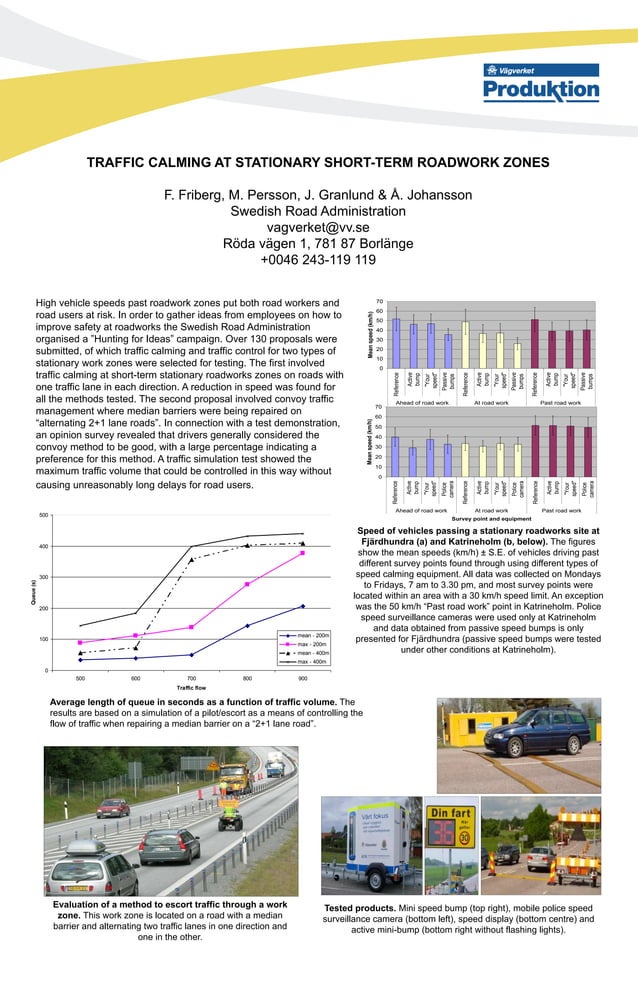 TRAFFIC CALMING AT STATIONARY SHORT-TERM ROADWORK ZONES | PDF