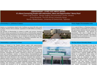 LIBRARIANSHIP – IS NOT JUST ABOUT BOOKS | PPT