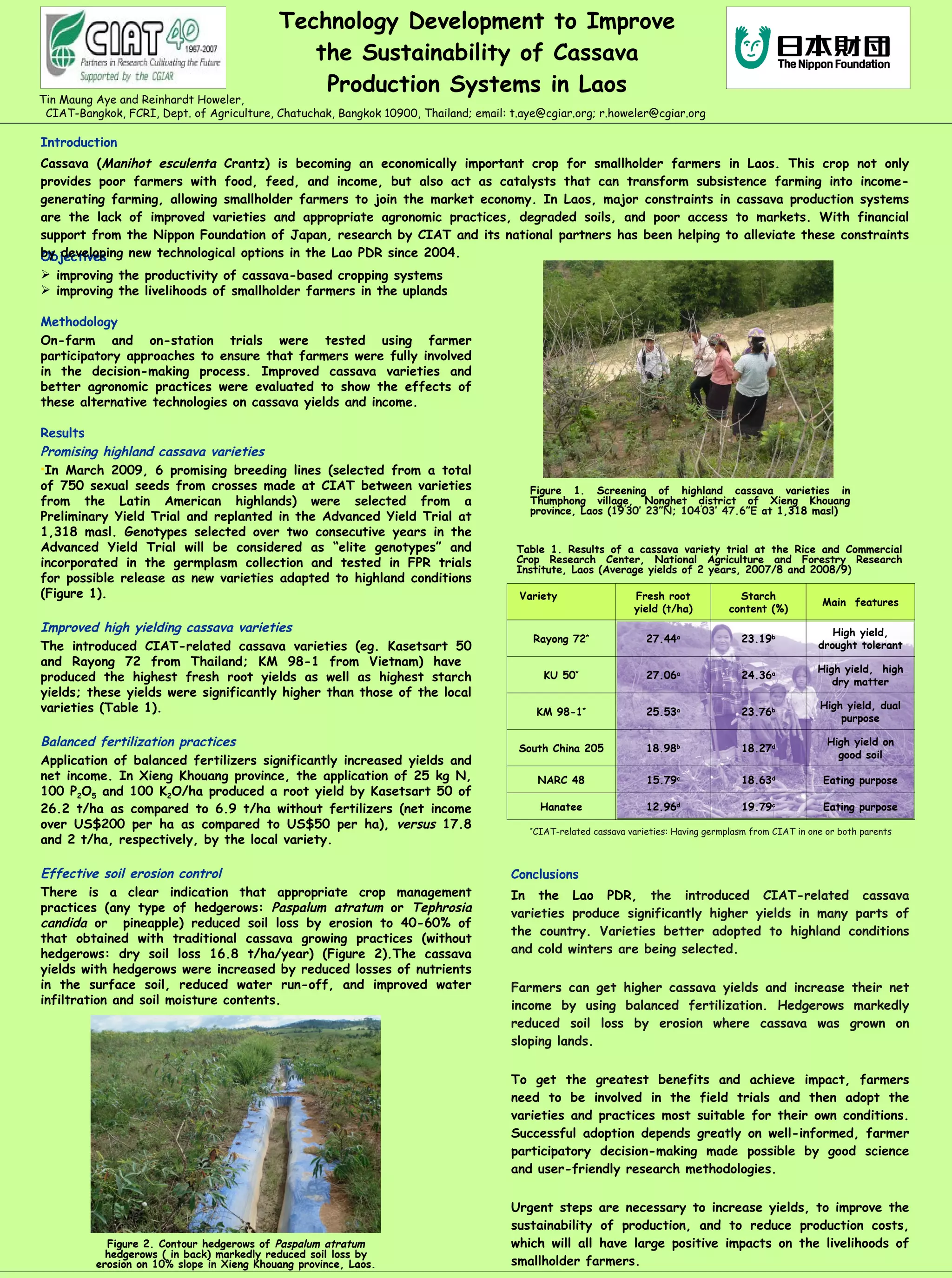 Poster31: Technology development to improve the sustainability of cassava production systems in ...