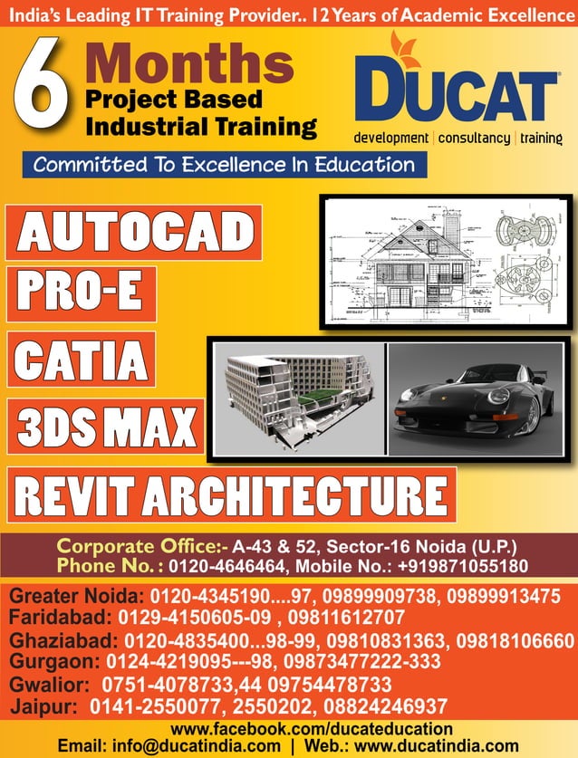 Autocad,CATIA 6 months industrial training in Ducat. | PDF | Computing ...