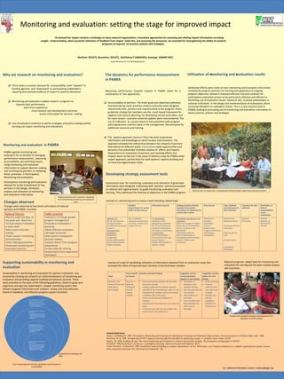 Poster95: Monitoring and evaluation: setting the stage for improved ...